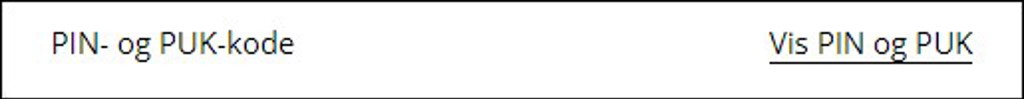 PIN- og PUK-kode - ice