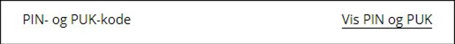 PIN- og PUK-kode - ice