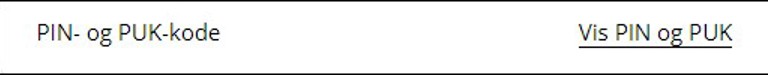 PIN- og PUK-kode - ice