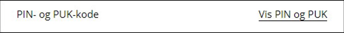 SIM, PIN og PUK - ice